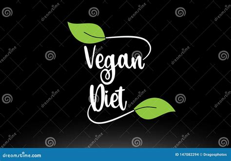 Texte De Mot De R Gime De Vegan Avec La Conception Verte D Ic Ne De
