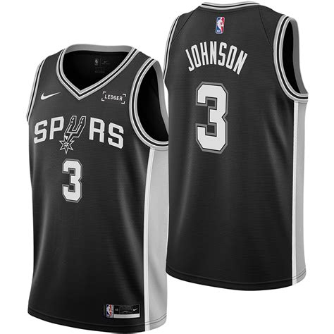San Antonio Spurs Mens Nike Keldon Johnson Icon Edition Swingman