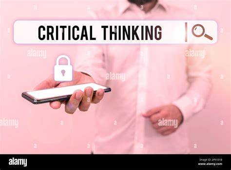 Hand Writing Sign Critical Thinking Business Approach Sequence Of