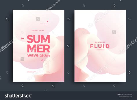 유동적인 3d 모양을 가진 동적 포스터 스톡 벡터로열티 프리 1349372954 Shutterstock