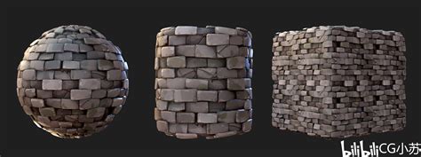 Substance 3D Designer制作风格化石头砖块材质 原文件下载 哔哩哔哩