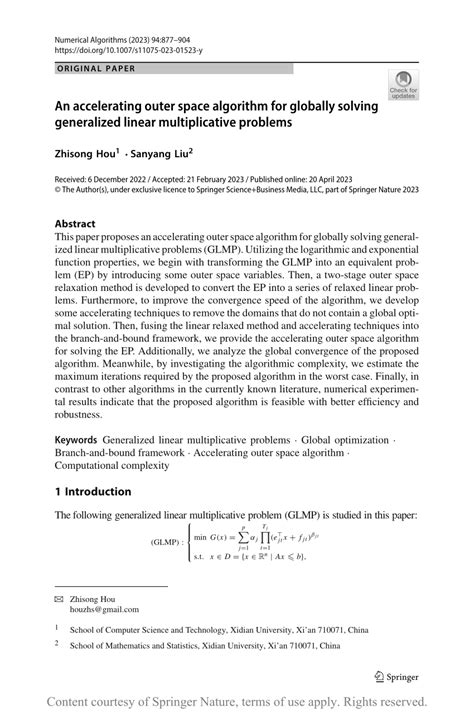 An Accelerating Outer Space Algorithm For Globally Solving Generalized Linear Multiplicative