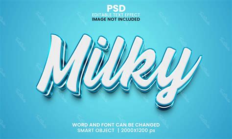 Milky Text Effect Photoshop Premium Psd File