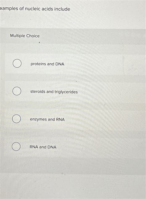 Solved Xamples Of Nucleic Acids Includemultiple