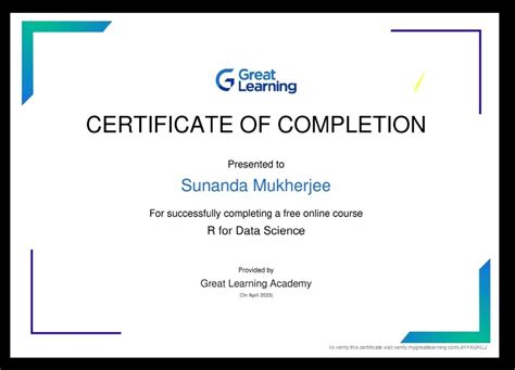 Sunanda Mukherjee On Linkedin Greatlearningacademy Greatlearning Glacertificate Learning