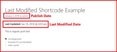 How To Show Last Modified Date On Blog Post Instead Of Published Date In WordPress