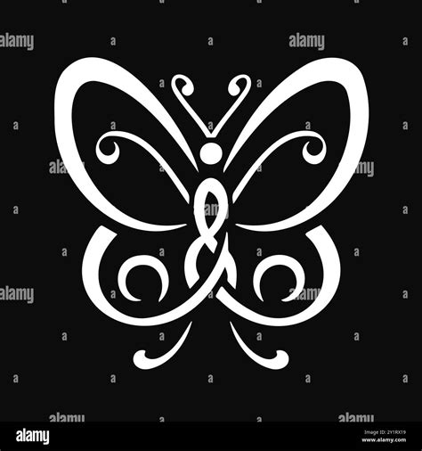 Elegant Butterfly Symbol In Minimalistic Design Stock Vector Image