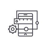 Mobile Interface Developer Concept Flat Icon Stock Vector Illustration Of Interface Develop