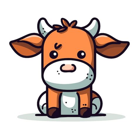 Premium Vector Cute Cow Cartoon Character Vector Illustration