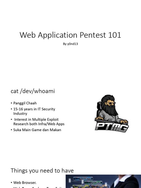Web Application Pentest 101 Pdf World Wide Web Internet And Web