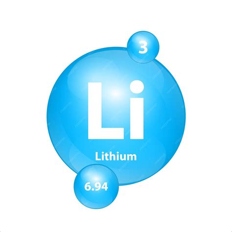 Premium Vector Lithium Li Icon Structure Chemical Element Round