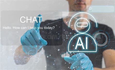 Chat With Ai Or Artificial Intelligence Young Businessman Chatting