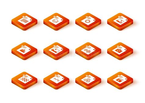 Set PNG File Document XSL MOV TIFF DS WAV And RAW Icon Vector Stock Vector