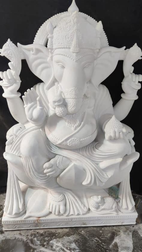 White Marble Shri Ganesh Ji Statue 3 Feet At ₹ 61500piece In