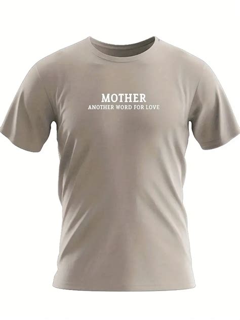 Mother Love Print T Shirt Tees Men Casual Short Temu