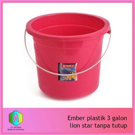 ember plastik 3 galon lion star tanpa tutup