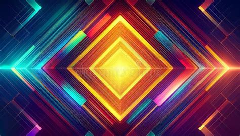 Colorful Neon Square Stock Illustration Illustration Of Night 367486696