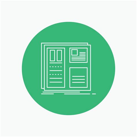 design grid interface layout ui white line icon in circle