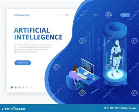 Isometric Robot With Artificial Intelligence Robot Cybernetic Organism