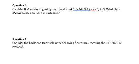 Solved Question Consider IPv Subnetting Using The Subnet Chegg