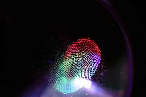 Premium Photo Beautiful Abstract Blue Green Two Colored Fingerprint On Background Texture For