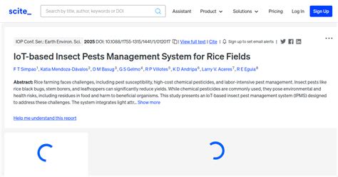 Iot Based Insect Pests Management System For Rice Fields