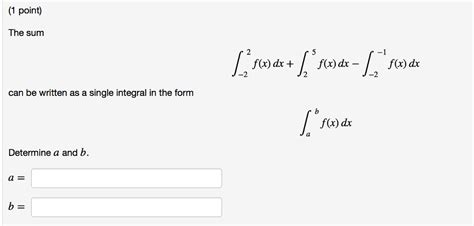 Solved Point The Sum F X Dx F X Dx F X Dx Can Be Chegg Com