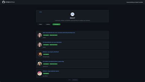 GitHub DanielSCustodio GitHub Details Através da api do GitHub esta