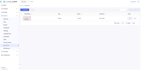 How To Create An A Record Using Dnsaas Bigstack Documentation