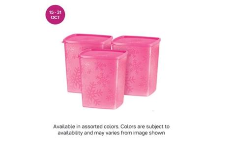 Tupperware Snowflakes Cool Square Round 3 1 4L Assorted Colors Lazada