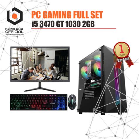Jual PC GAMING FUL SET CORE I5 3470 GT 1030 2GB FULL SET INCLUDE 24