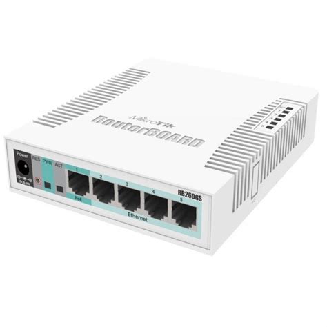 Switch Mikrotik CSS106-5G-1S 6 Puertos RJ45 10/100/1000 SFP PoE