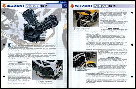 Suzuki SV650 Engine Essential Superbike Data File Page