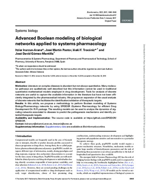Pdf Advanced Boolean Modeling Of Biological Networks Applied To