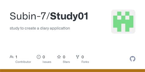 Github Subin Study Study To Create A Diary Application