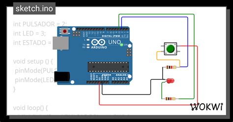 Pulsador Enciende Led O Apaga Wokwi Esp32 Stm32 Arduino Simulator