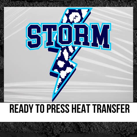 Storm Lightning Bolt Dtf Transfer Rustic Grace Heat Transfer Company