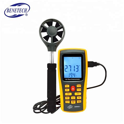 Анемометр Benetech GM8902+ (0.3-45m/s; 0-45ºC; 0-999900m3/min), USB ...
