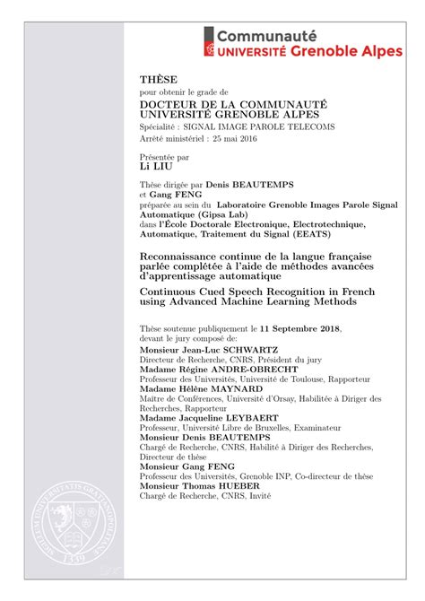 Pdf Modeling For Continuous Cued Speech Recognition In French Using