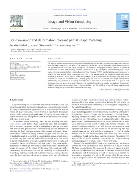 pdf scale invariant and deformation tolerant partial shape matching