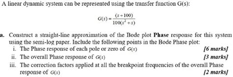 Solved A Linear Dynamic System Can Be Represented Using The Chegg Com