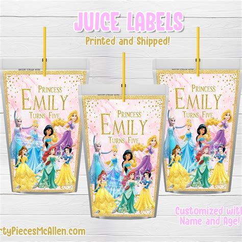 Princess Labels Etsy