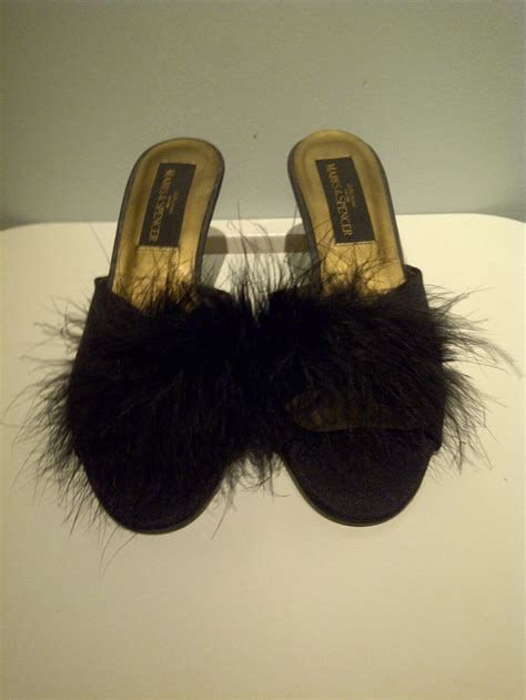 Vintage Marabou Feather Slippers Feather Slippers Slippers Fashion