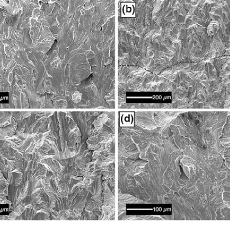 Sem Micrographs Of Dynamic Fracture Features A Quasicleavage Download Scientific Diagram