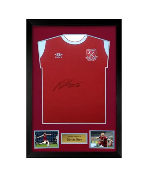 Declan Rice Framed Signed West Ham Shirt Autograph It Now