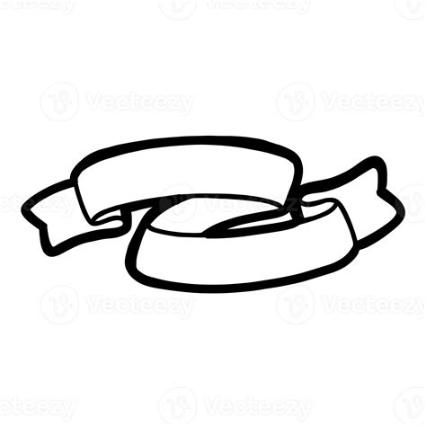 Cute Outline Ribbon 23530069 Png