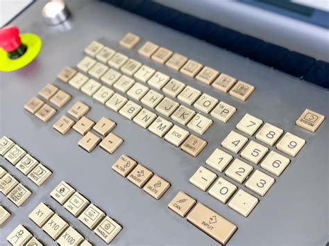 Premium AI Image Old Keyboard Of CNC Machine Controller In Factory