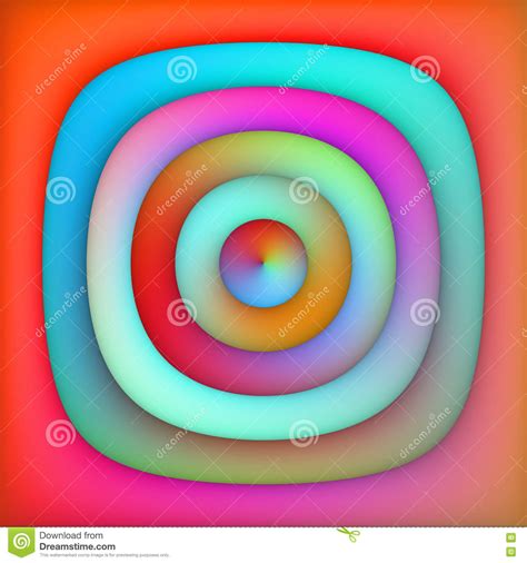 Raster Multicolor Gradient Concentric Circles Abstract Background Stock