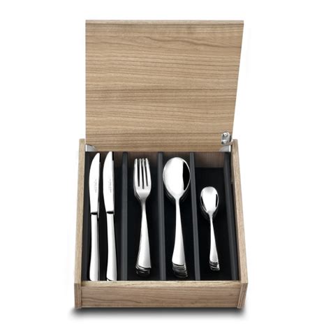 Ménagère 48 pièces design luxe manches courbes tendance