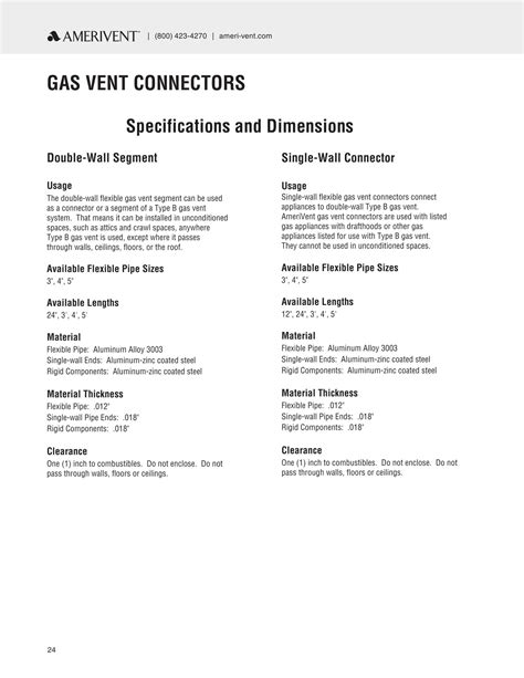 Hart And Cooley Llc Catalogs Amerivent Type B Gas Vent Arcat
